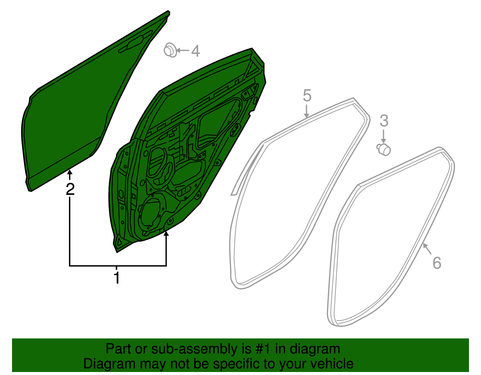 2018-2022 Hyundai Accent Door Shell 77004-J0000 | Hyundai Wholesale Direct