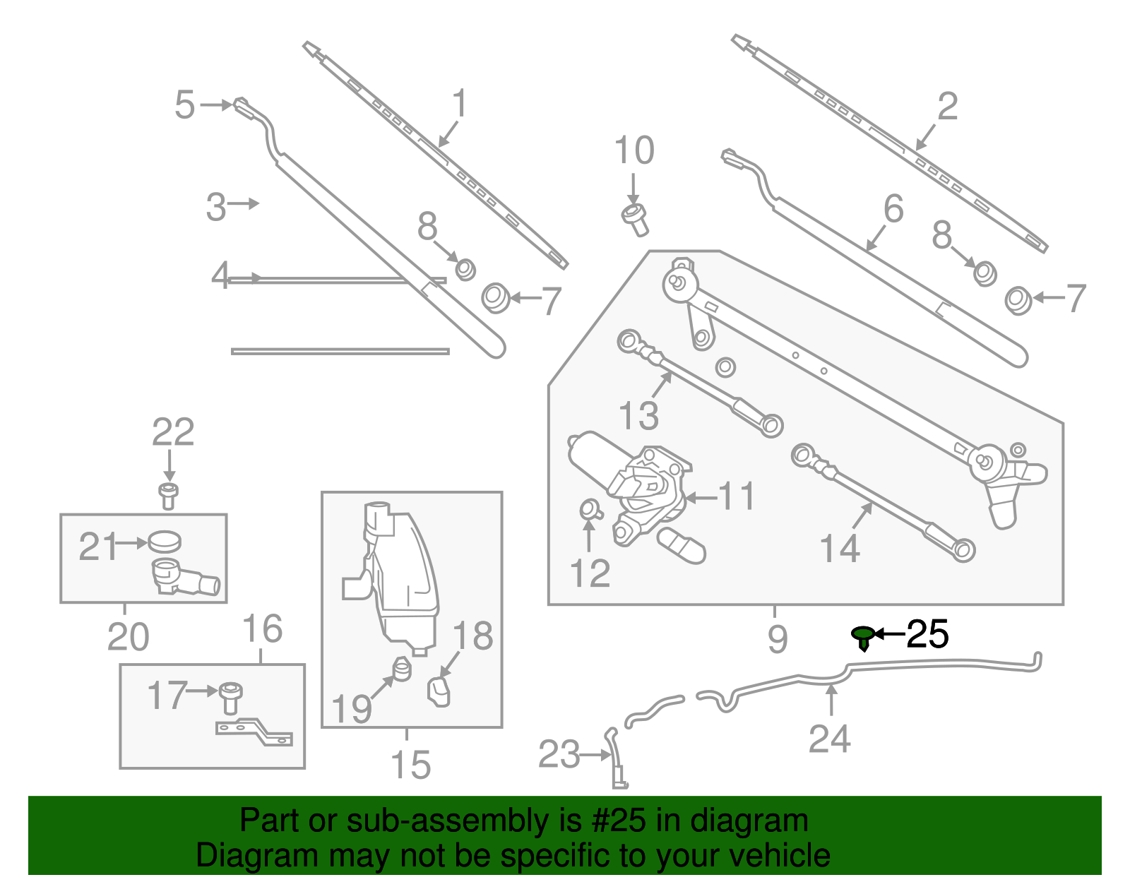 2016-2024 Nissan Washer Nozzle 28933-EZ00C | OEM Parts Online