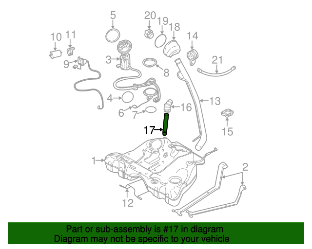 1999-2014 Volvo Fuel Filler Neck 30792991 | TascaParts.com
