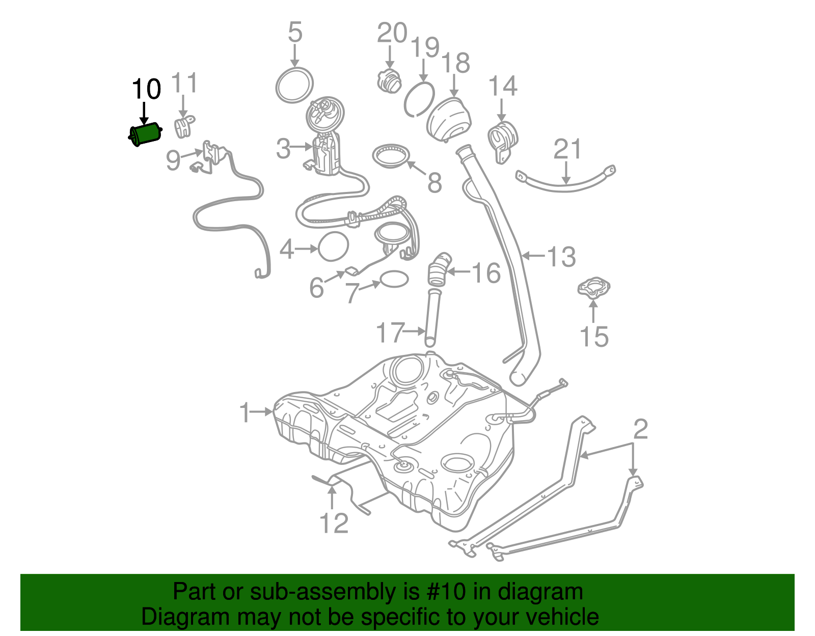 2001-2009 Volvo Fuel Filter 30620512 | OEM Parts Online