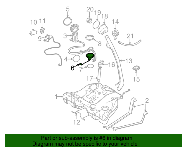 30645854 - Fuel Gauge Sending Unit 1999-2007 Volvo | AutoNationParts.com