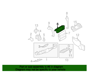 2011-2014 Nissan Murano Switch Panel 68270-1AA3A | QuirkParts