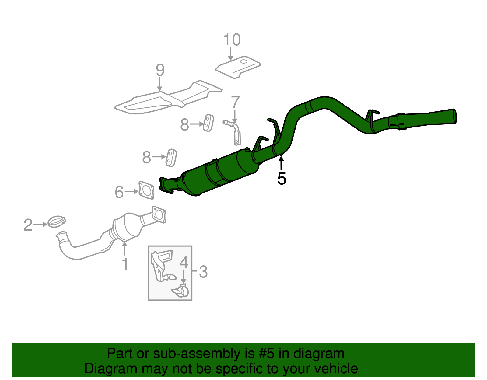 23105747 - Particulate Filter with Pipe, Bushing, Hanger, and ...