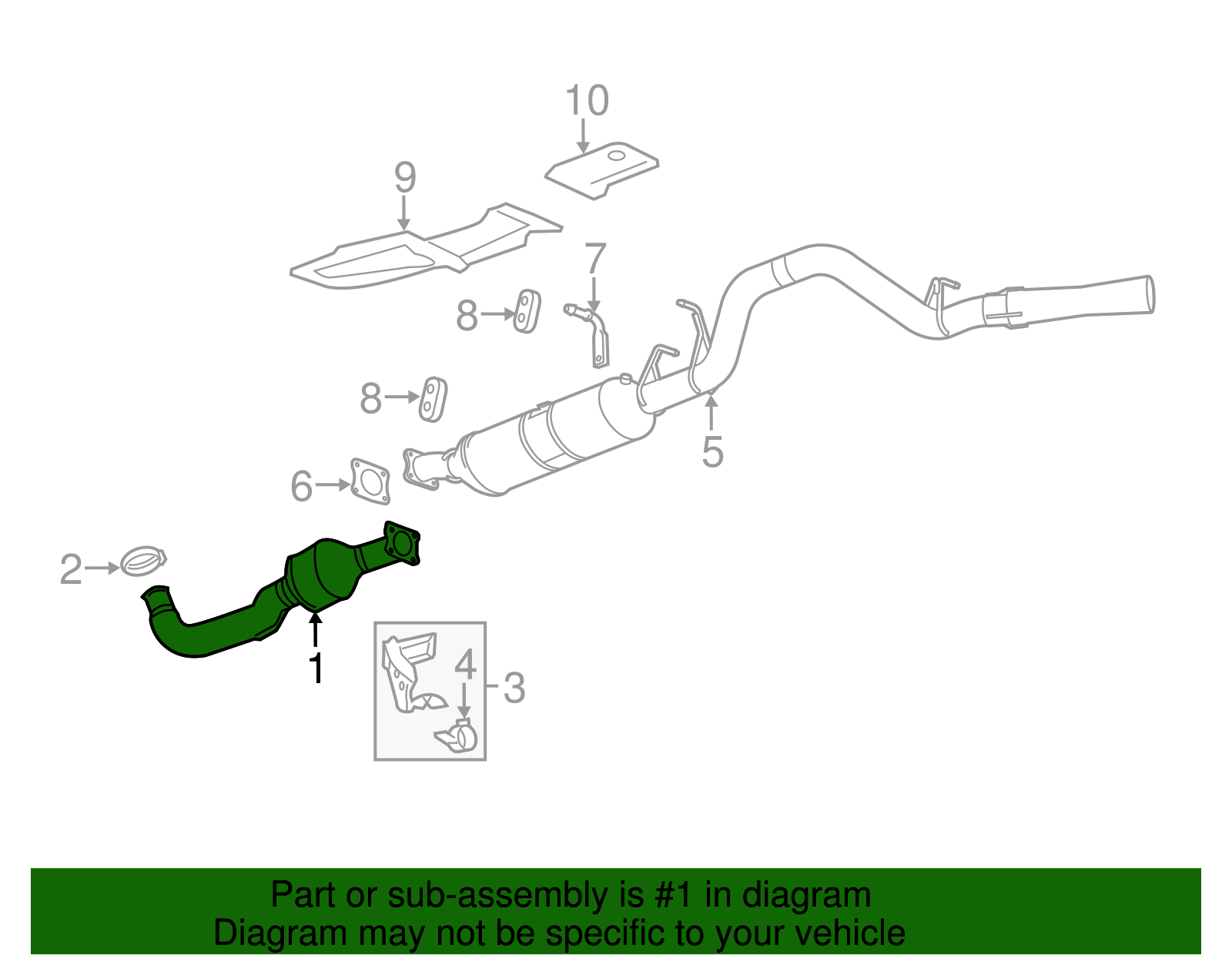 2017-2020 GM Warm Up Nitrogen Oxides Catalytic Converter with Filter ...