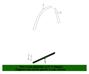 2005-2006 Hyundai Elantra Body Side Molding 87711-2D502 | Hyundai ...