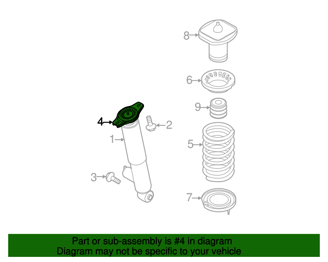 2015-2018 Volvo Shock Mount 31429386 | TascaParts.com