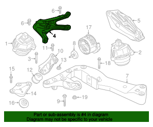 22-11-6-876-216 - Engine Mount Bracket 2017-2024 BMW | AutoNationParts.com