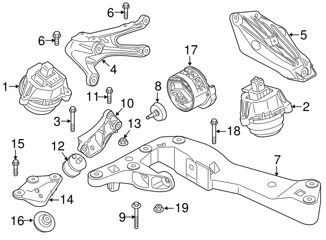 22-11-6-876-216 - Engine Mount Bracket 2017-2024 BMW | AutoNationParts.com