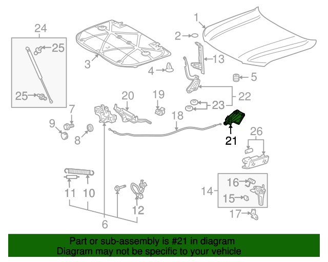 2008-2011 Toyota Land Cruiser Hood Release Handle 53601-52010-E5 ...