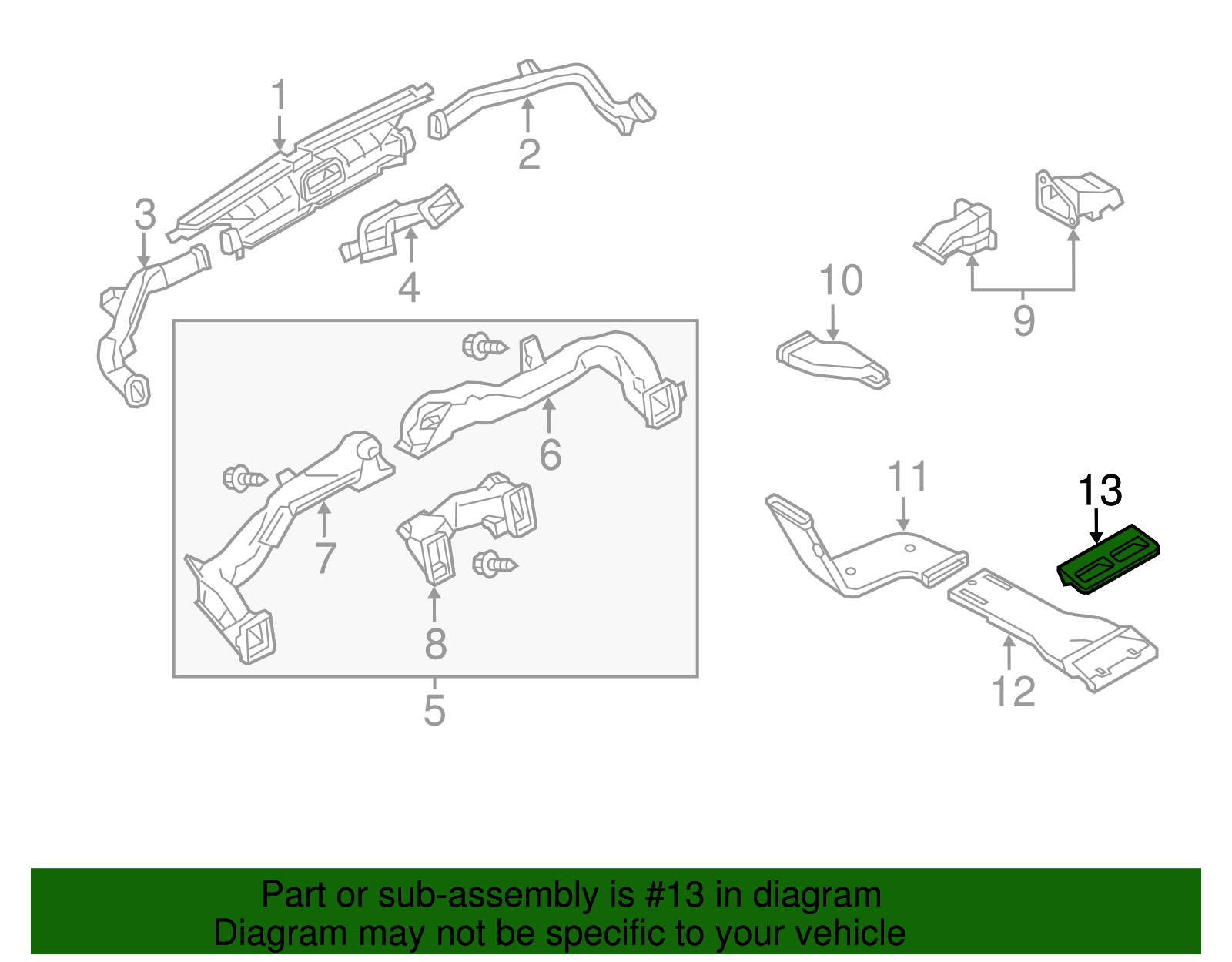 2017-2020 Nissan Armada Air Vent Grille 68760-1LA0B | Bill Kay Nissan Parts