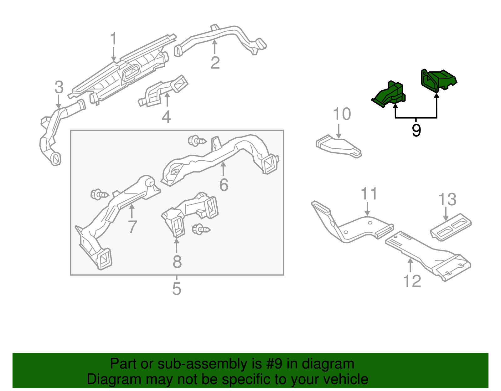 2017-2024 Nissan Armada Lower Duct 27851-1LA0A | Team Nissan Inc.