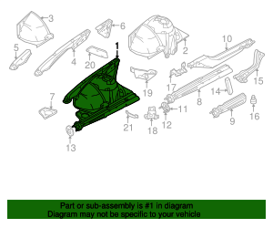Genuine BMW 41-14-8-170-378 | Wheelhouse Assembly | FREE Shipping on ...