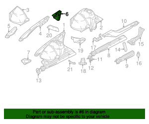 Genuine BMW 41-00-8-198-592 | Front Reinforced Gusset | FREE Shipping ...