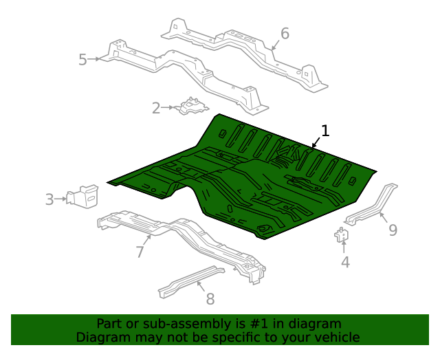2019-2023 GM Front Floor Panel 84582316 | GMPartsDirect.com