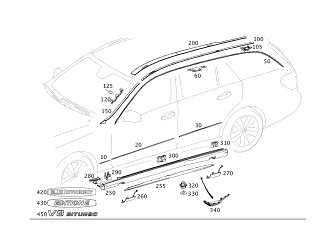 212-690-46-82 - Trim Strip 2010-2016 Mercedes-Benz | Mercedes-Benz USA ...