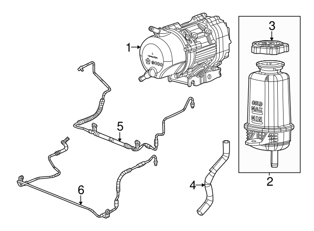 2021-2023 Jeep Wrangler Power Steering Pump 68581335ab | TascaParts.com