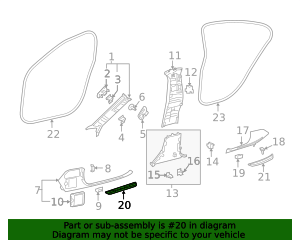 2019-2023 Mercedes-Benz Front Sill Plate 257-680-21-01 | MB OEM Parts