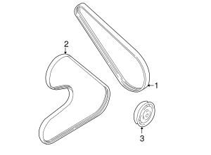 2001-2003 Mitsubishi Power Steering Belt MD373622 | MitsubishiParts.com