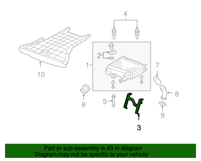 2007-2012 Acura RDX Stay, Inter-Cooler 17262-RWC-A00 | OEM Parts Online
