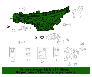 2019-2022 Toyota Corolla Headlamp Assembly - PASSENGER SIDE 81130-12L00 ...