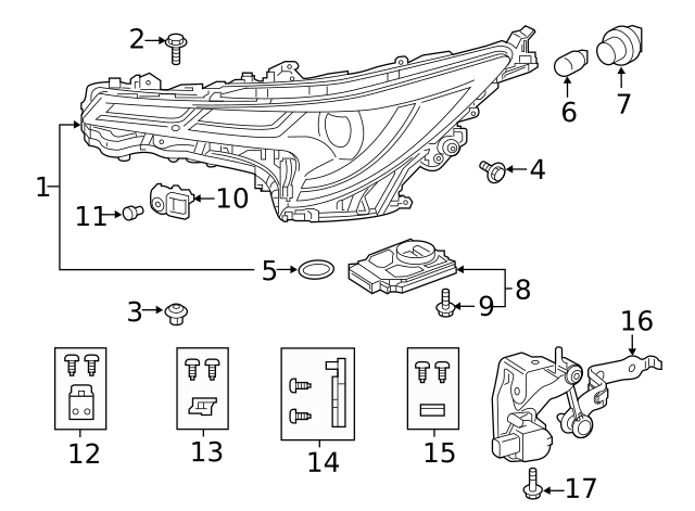 81170-12L00 - Composite Assembly 2019-2022 Toyota Corolla | Brantford ...
