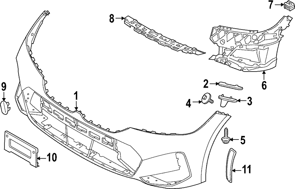 Genuine BMW 51-11-5-A69-620 | Bumper Cover - Front (M) | FREE Shipping ...