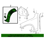 Genuine Ft Fender Liner for 2016-2022 Mercedes-Benz | Part# 253-690-75 ...