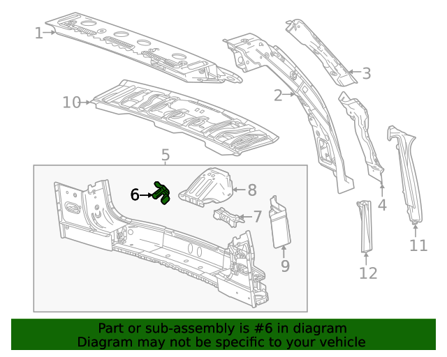 2021-2024 GM Outer Bracket 84337945 GM | GMPartsDirect.com