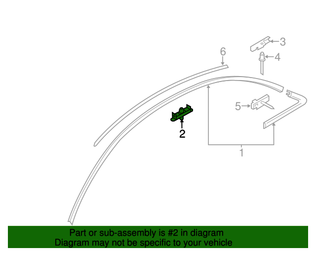 4H0-853-585 - Drip Molding Clip 2011-2018 Audi | Audi OEM Parts