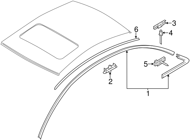 2011-2018 Audi Drip Molding Clip 4H0-853-585 | Audi USA Parts
