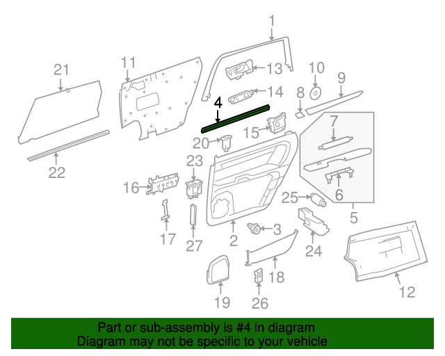 2006-2012 Mercedes-Benz Belt Weather-Strip 251-690-67-80 | MB OEM Parts