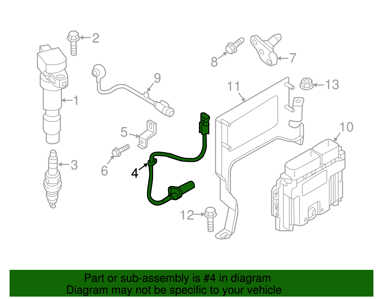 2017-2020 Kia Optima Crankshaft Position Sensor 39180-2E600 ...