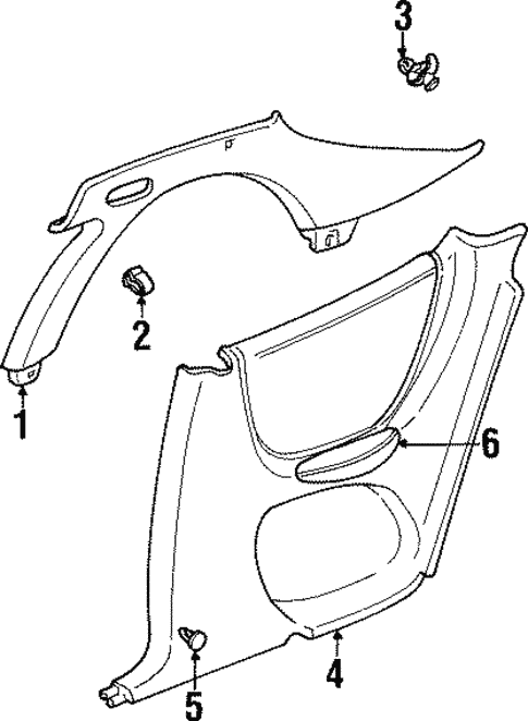 Interior Trim - Quarter Panels for 2002 Pontiac Grand Prix ...