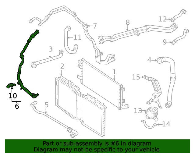 167-501-63-03 - Water Feed Tube 2021-2023 Mercedes-Benz GLE 53 AMG ...
