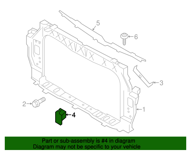 2012-2017 Kia Rio Headlamp Bracket - Driver's Side (LH) 64172-1W000 ...