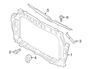 2015-2017 Kia Rio Radiator Support 64101-1W003 | QuirkParts