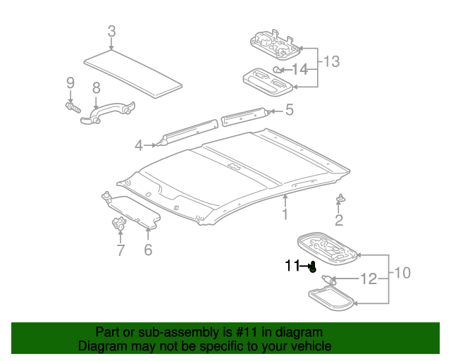 90164-45005 - Dome Lamp Screw - 2001-2003 Toyota Prius | Lithia Toyota ...
