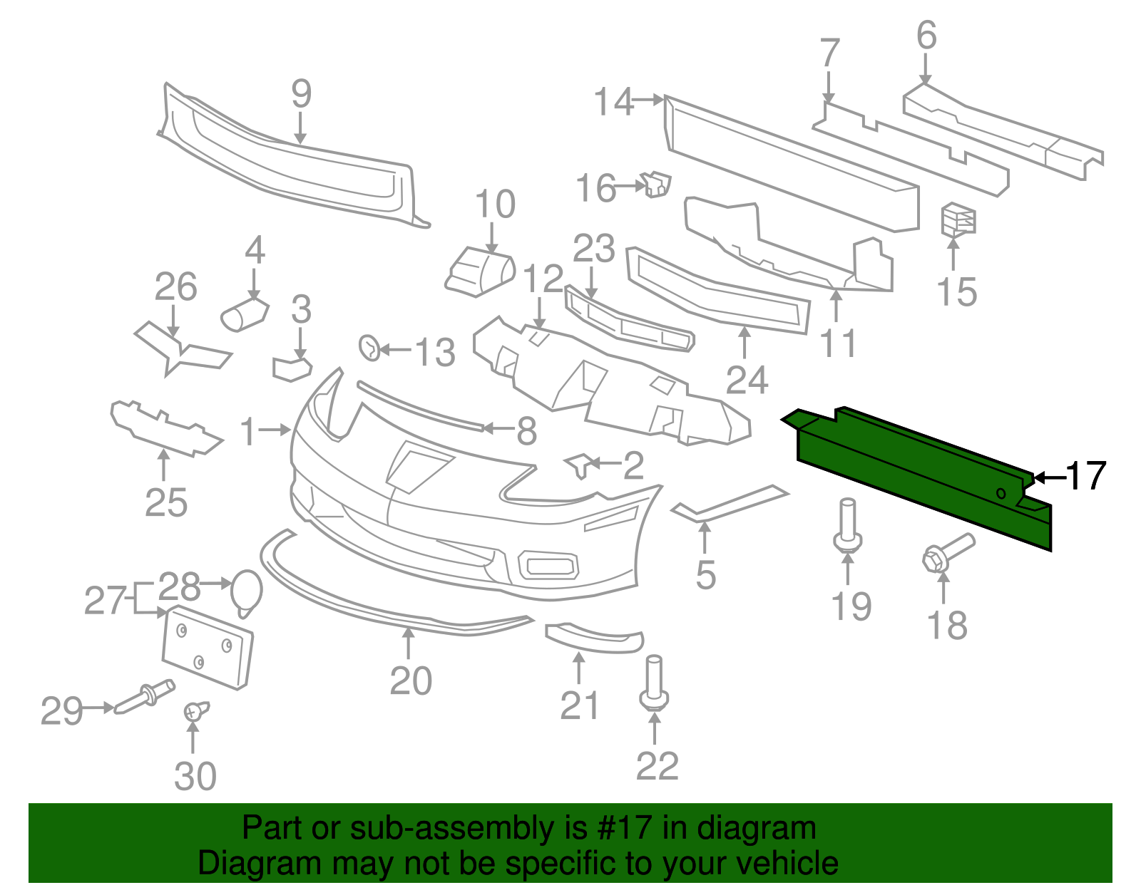 2004-2013 GM Front Air Deflector 21992641 | OEM Parts Online