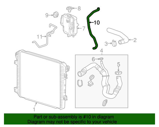 2017-2019 GM Radiator Outlet Hose 84376513 GM | GMPartsDirect.com