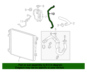 2017-2019 GM Radiator Outlet Hose 84376513 GM | GMPartsDirect.com