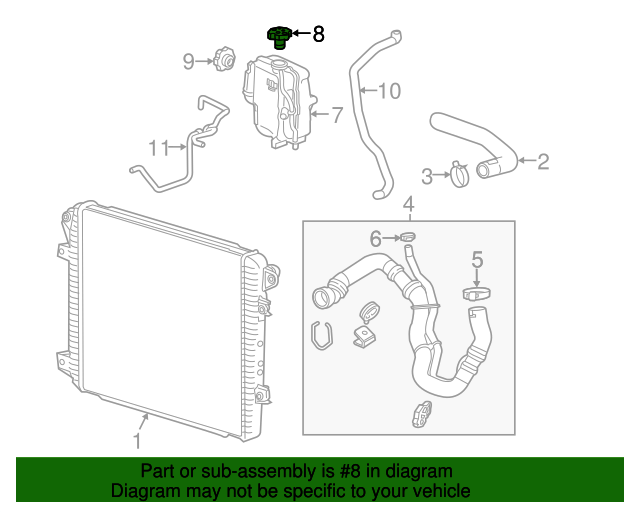 2017-2019 GM Radiator Surge Tank Cap 84148294 GM | GMPartsDirect.com