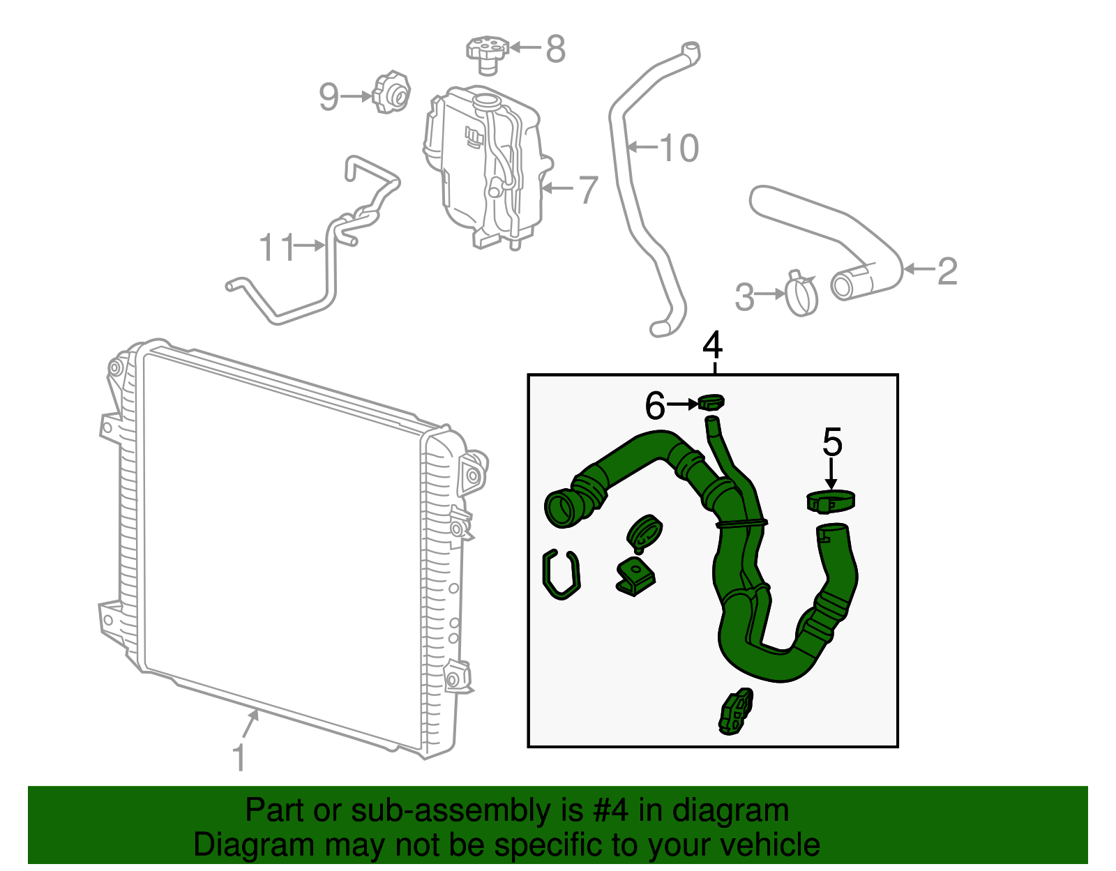 2017-2019 GM Radiator Outlet Hose 84401398 GM | GMPartsDirect.com
