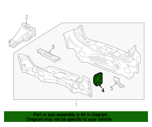 22916157 - Driver Side Rear End Panel Reinforcement 2016-2020 Buick ...