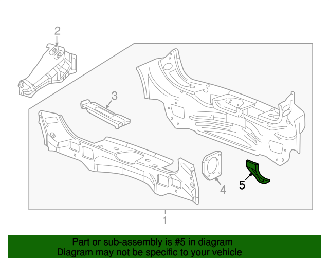 2016-2020 Buick Envision Rear Bumper Fascia Bracket 22916156 ...