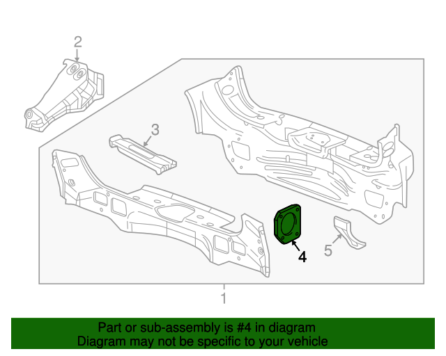 2016-2020 Buick Envision Driver Side Rear End Panel Reinforcement ...