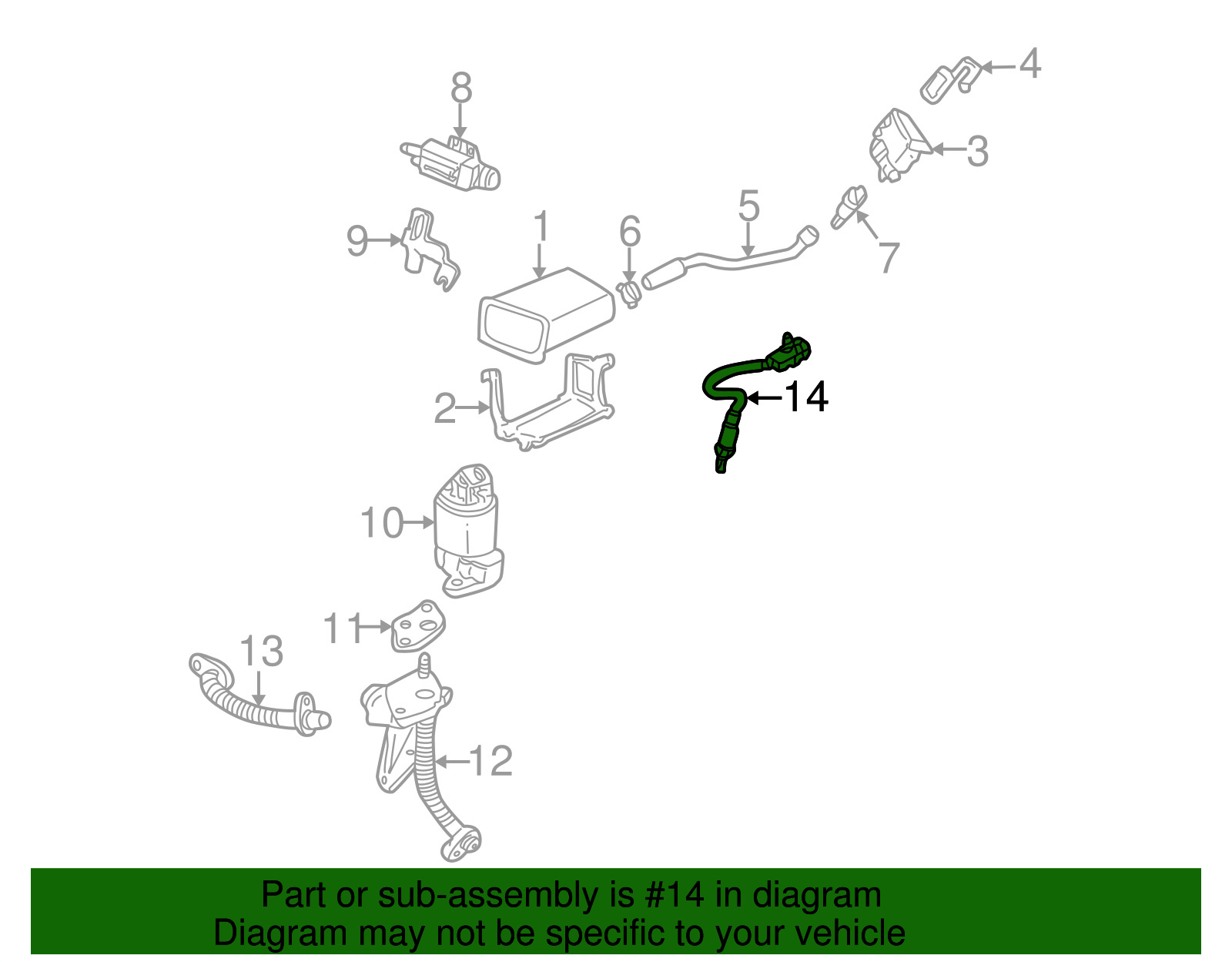 1996-2004 GM Heated Oxygen Sensor 19178958 GM | GMPartsDirect.com