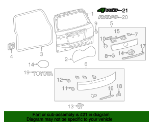 75444-42040 - Door Emblem - 2009-2012 Toyota RAV4 | OEM Genuine Toyota ...
