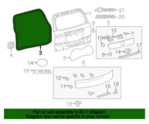 67881-42050 - Door Seal 2011-2012 Toyota RAV4 | AutoNationParts.com