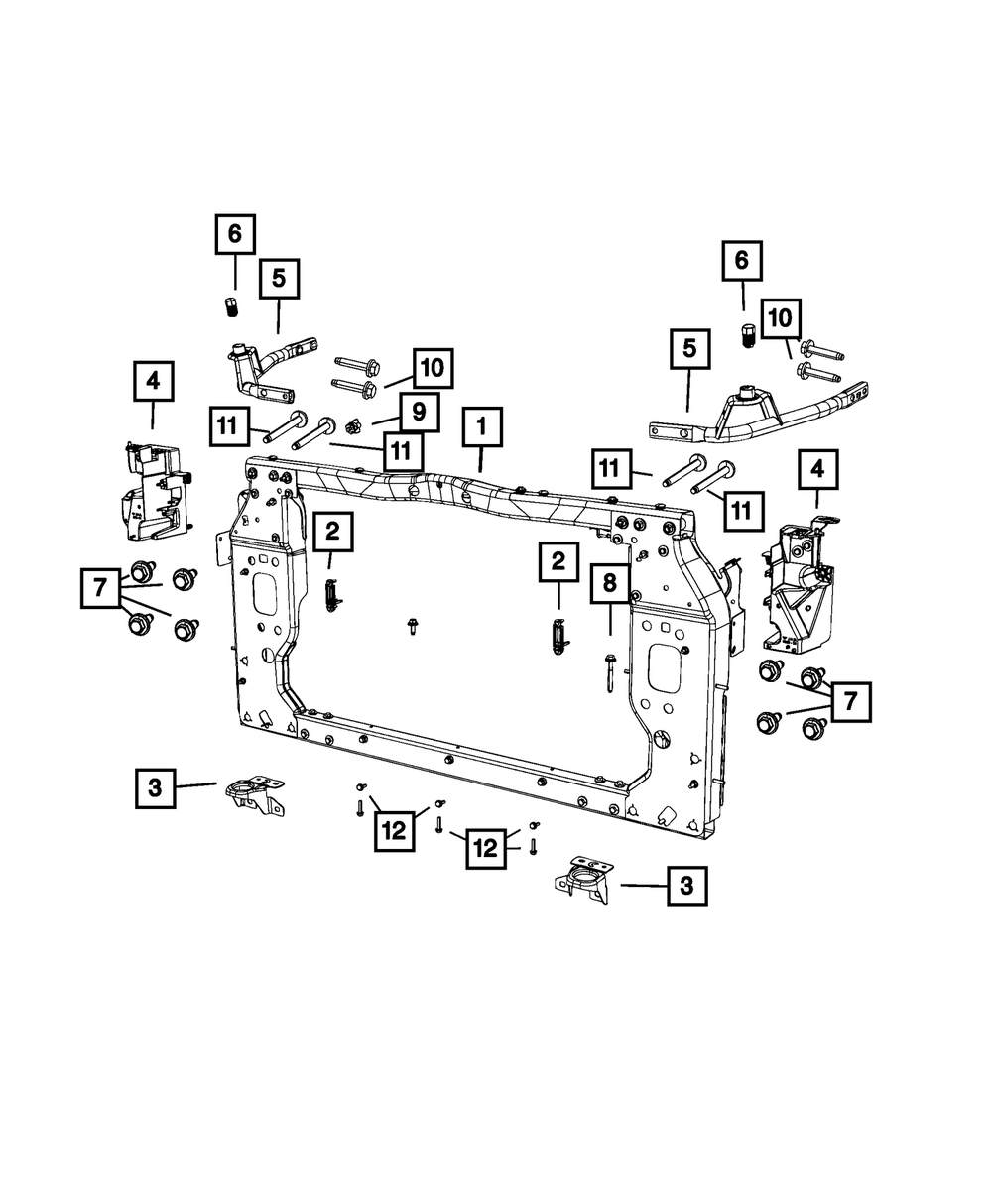 2019-2023 Jeep Cherokee Support Front Bracket, Left 68537339AA ...