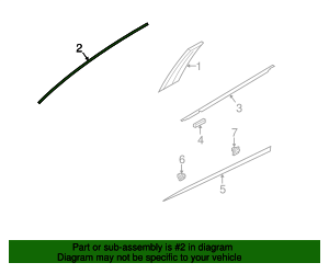 Hyundai - 82860-3V010 - Upper Molding - 2012-2017 Hyundai Azera | OEM ...